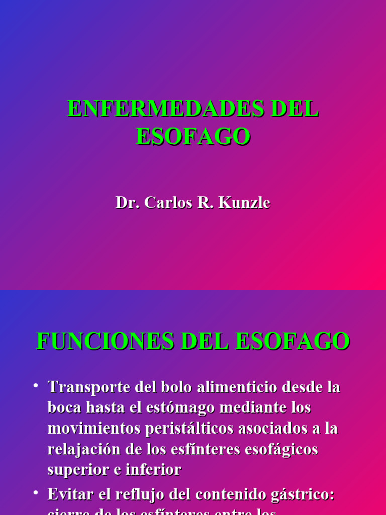 Enfermedades Del Esofago | PDF | Esófago | La enfermedad por reflujo ...