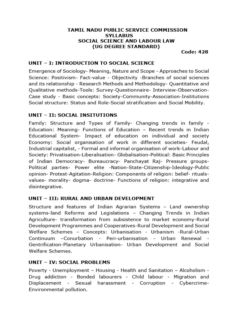 Social Science&Lab Law UG STD | PDF | Labour Law | Welfare