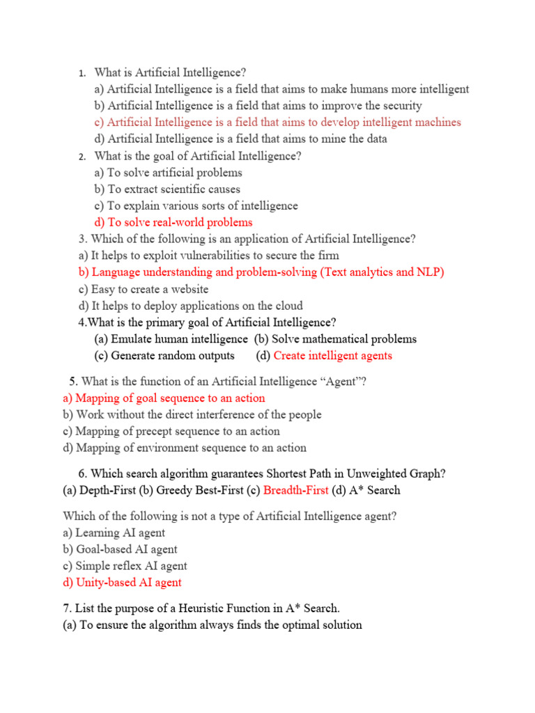 AI Objective | PDF | Artificial Intelligence | Intelligence (AI ...