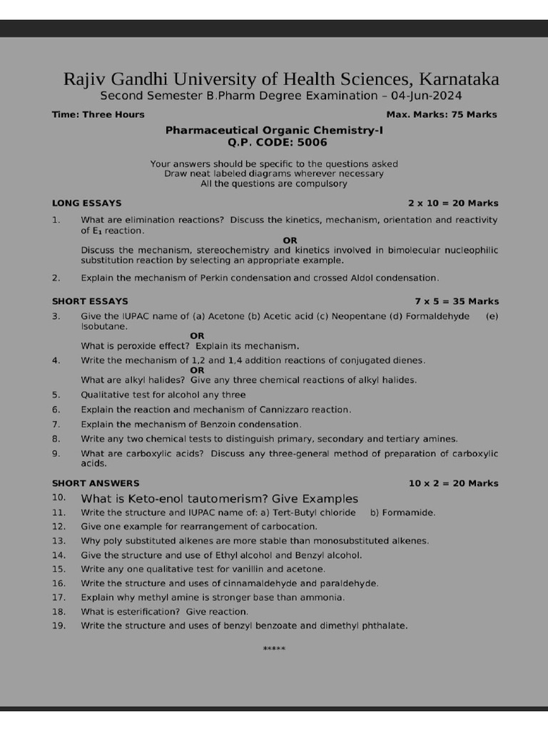 Poc Question Papers | PDF