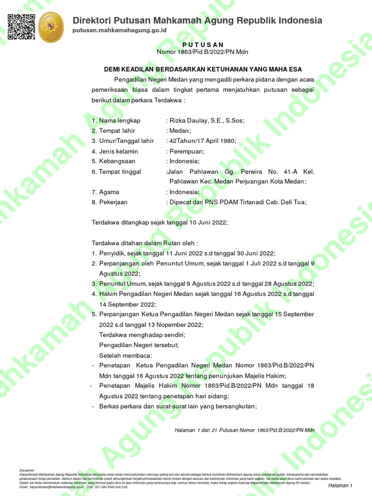 Putusan 1863 Pid.b 2022 PN MDN 20240728114632 | PDF