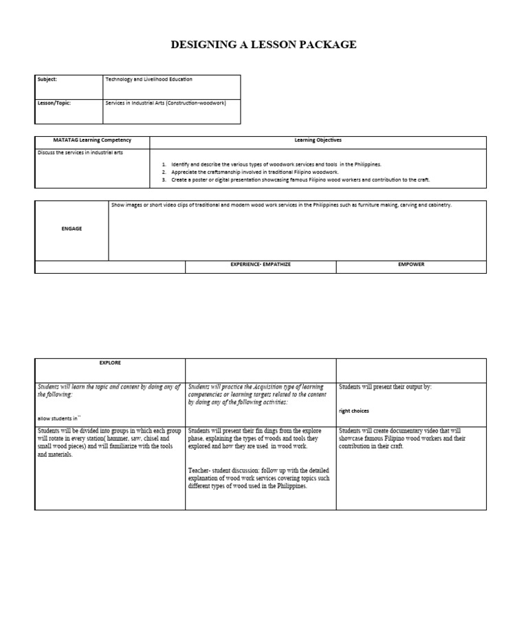 Genyo Lesson Pacakge Workshop Template | PDF | Woodworking