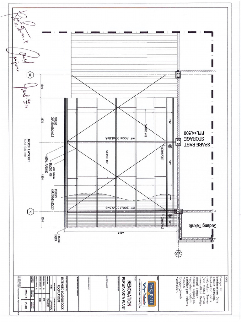 Drawing Canopy Tanki Solar | PDF