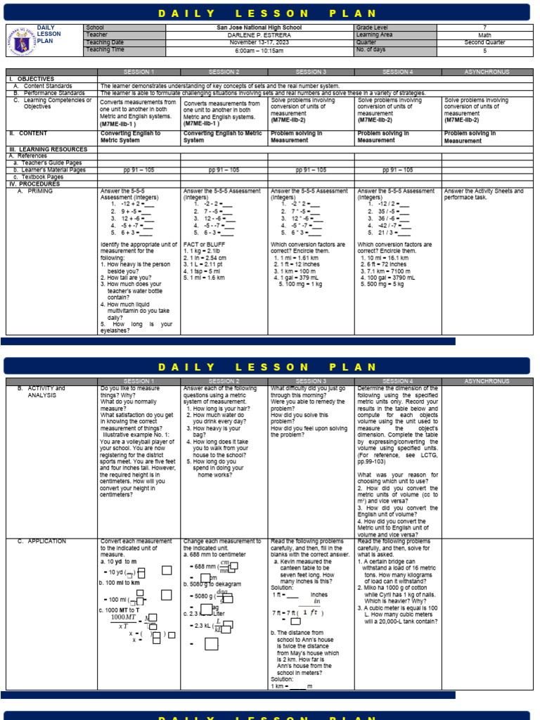 MATH-7-QUARTER-2 WEEK2 | PDF | Volume | Learning
