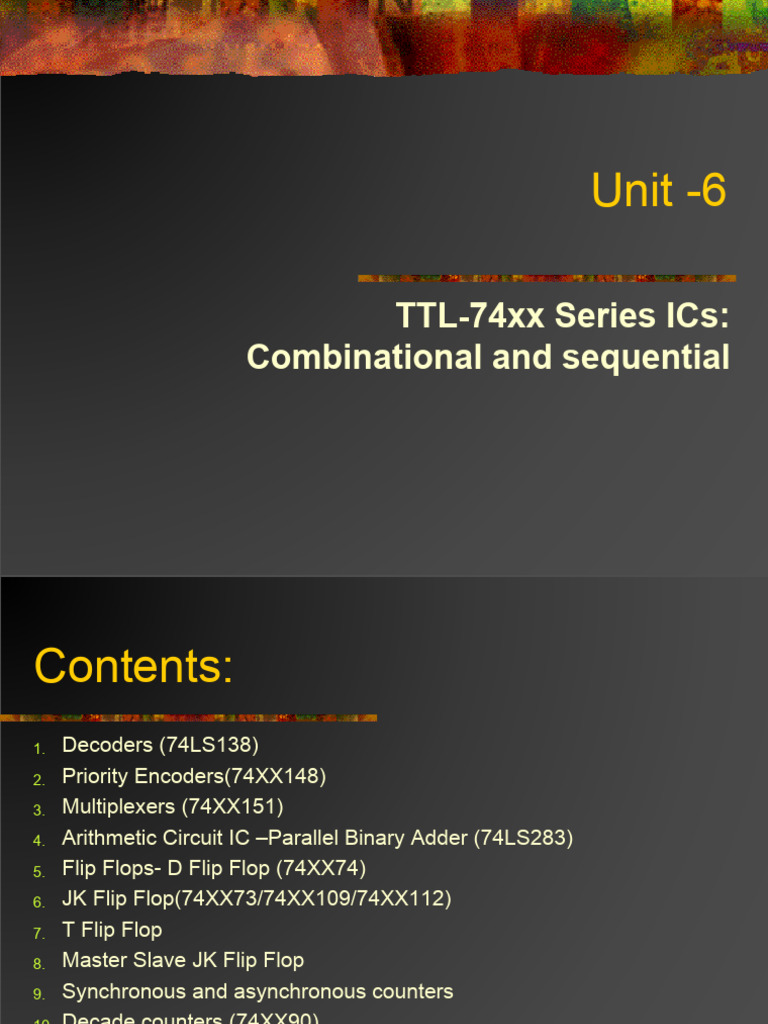 Unit-6 LDICA Combinational and Sequential | PDF | Electronics | Digital Technology