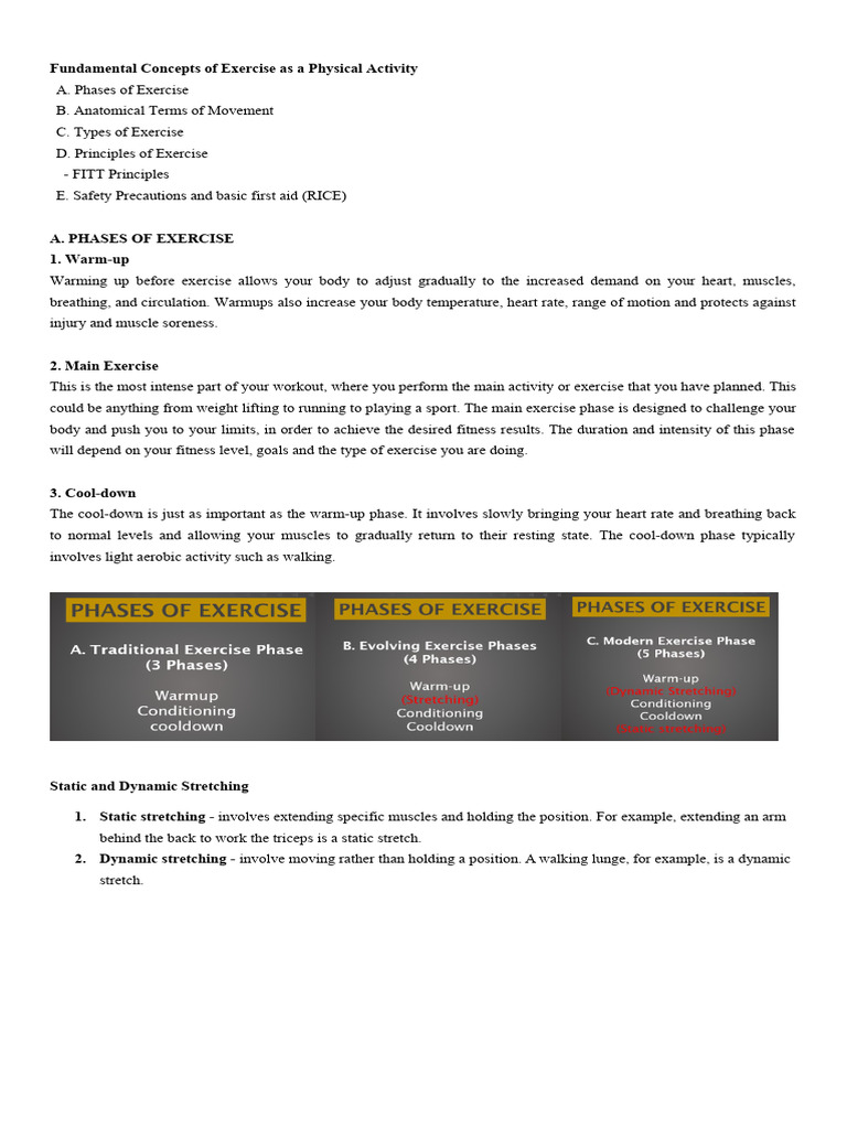 Exercise Fundamentals and Phases | PDF | Anatomical Terms Of Motion ...