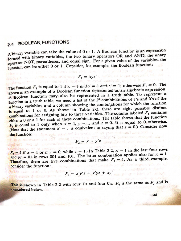 Multiple Boolean Function | PDF