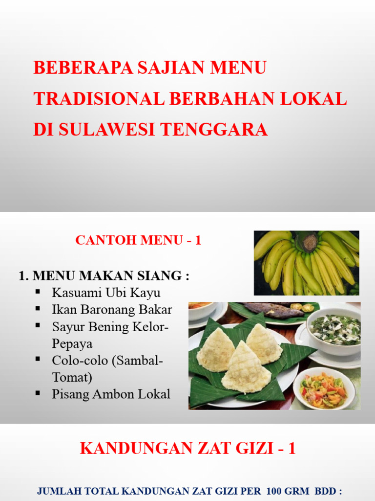 Sajian Tradisional Sulawesi Tenggara | PDF | Memasak, Makanan, & Anggur