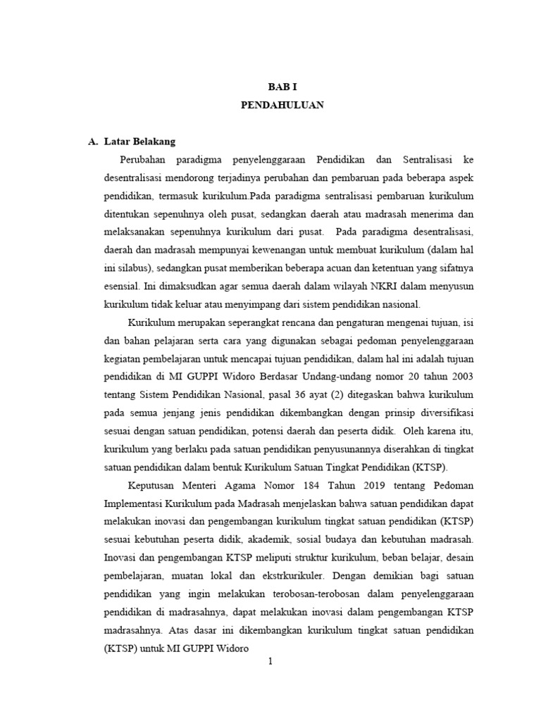 DRAFT Kurikulum MI 2023-2024 Revisi | PDF | Karier & Perkembangan | Kesehatan Holistik