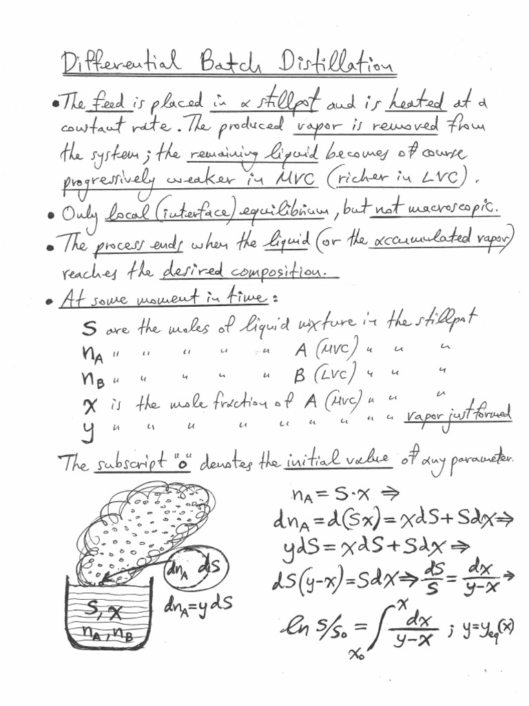 3a. Batch Differential Distillation | PDF