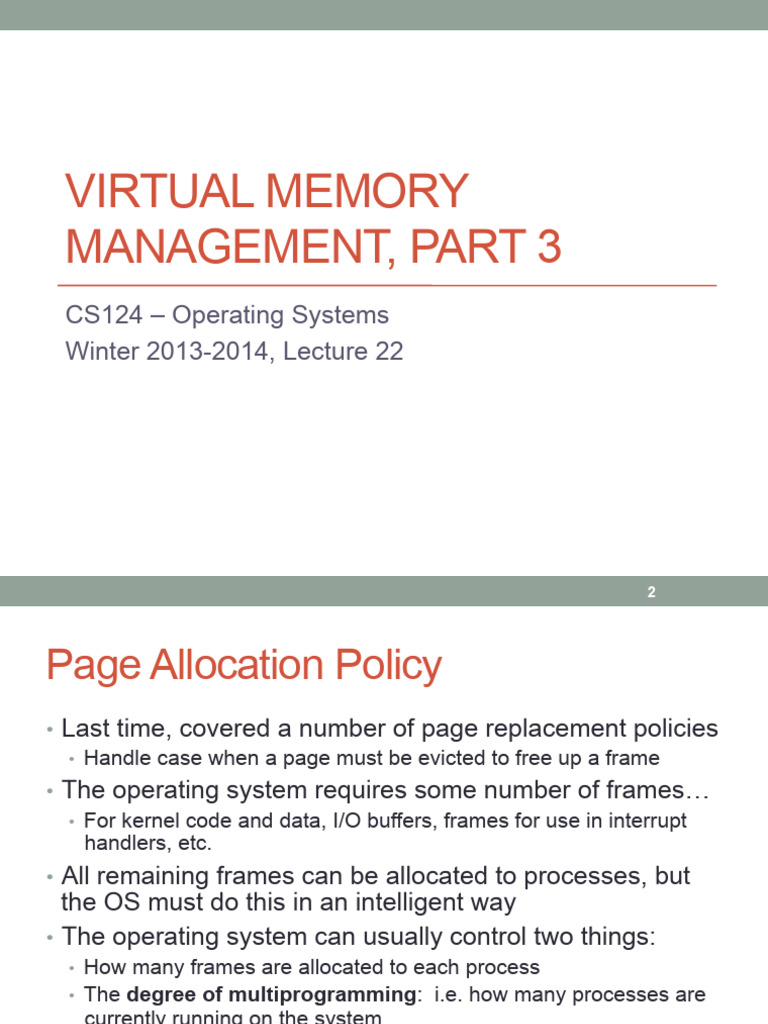 CS124 Lec 22 | PDF | Process (Computing) | Scheduling (Computing)