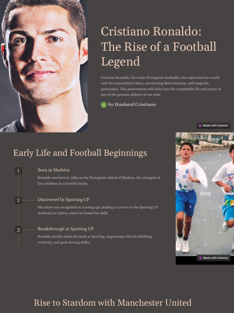 Cristiano Ronaldo The Rise of A Football Legend | PDF | La Liga ...