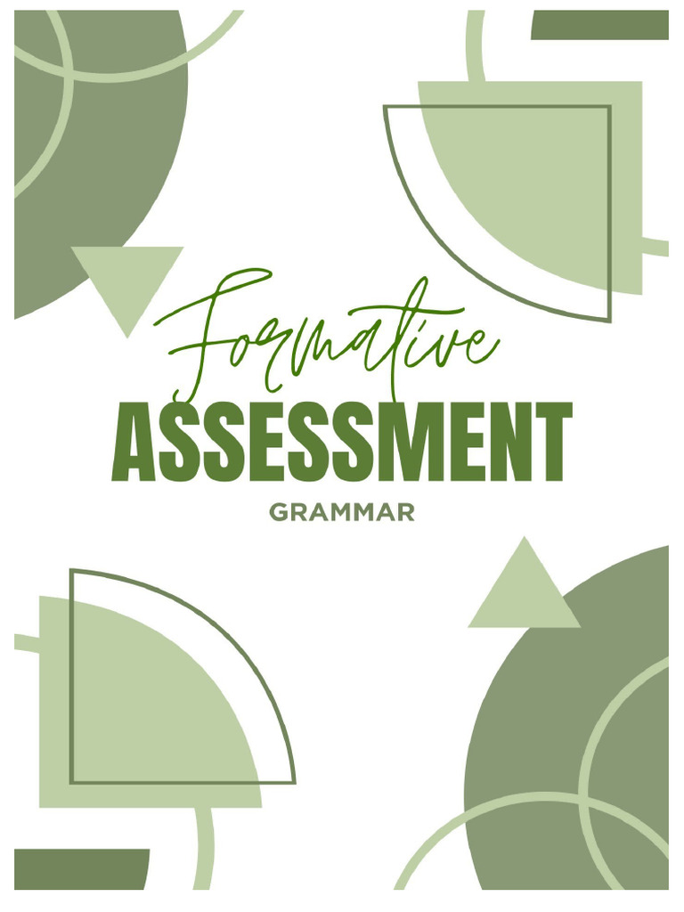 FORMATIVE ASSESSMENT IN GRAMMAR final | PDF