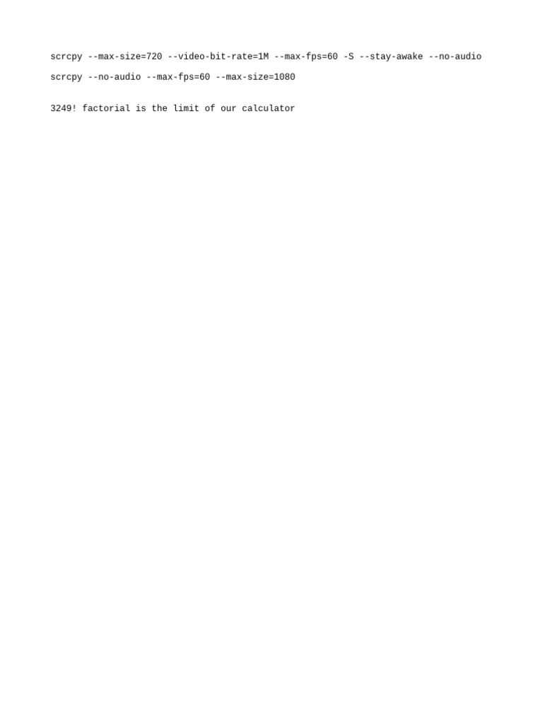 Scrcpy Command | PDF