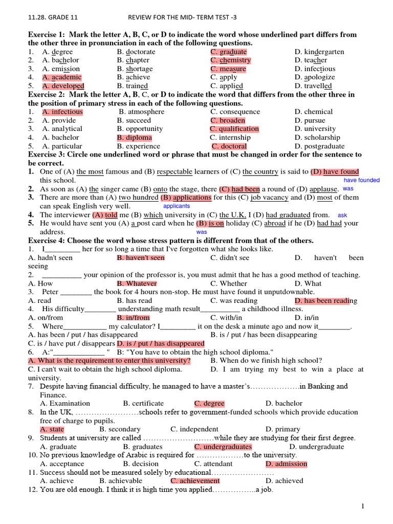 Grade 11 Mid-Term Test Review Guide | PDF | Climate Change | Oceans
