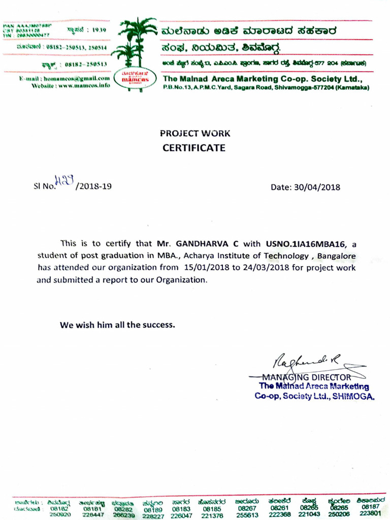 A Study On Growers Perception of Areca Marketing Towards MAMCOS. LTD ...