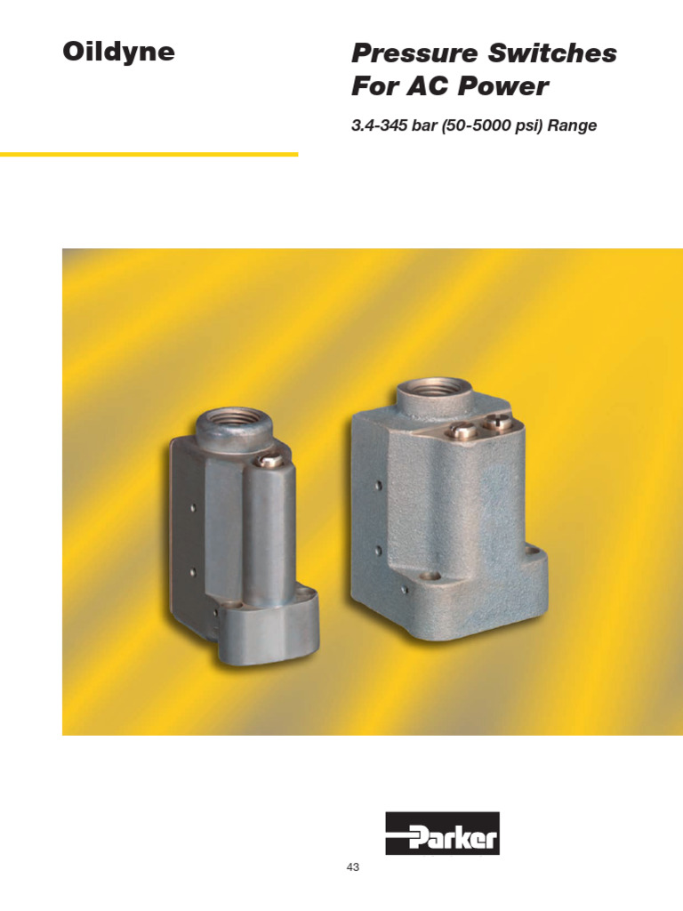 08 - Pressure Switches | PDF | Switch | Equipment