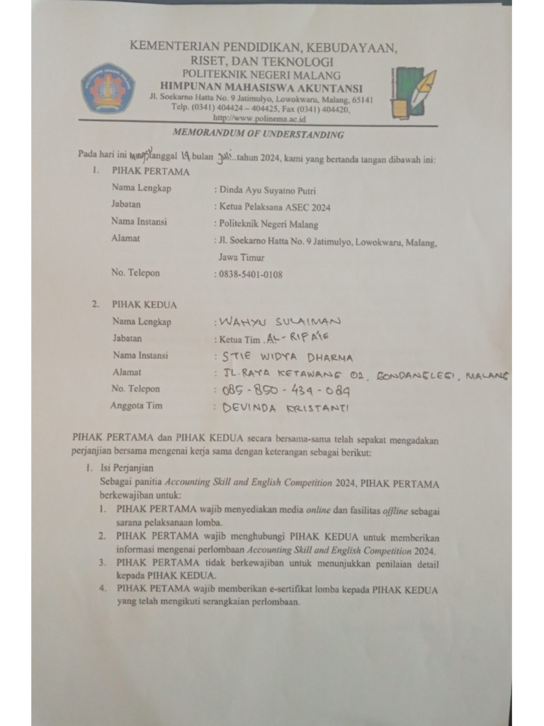 Daftar Asec 2024 1 | PDF