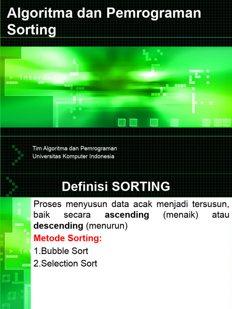 Pengurutan (Sorting) | PDF