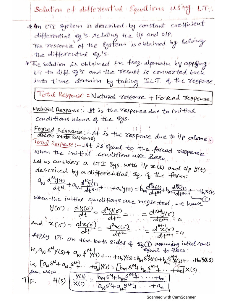 SS M - 4 PART 2 sol to diff eq using LT AND WAVE SYNTHESIS | PDF