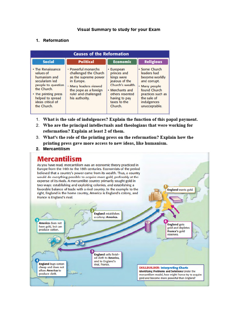 Visual Summary To Study For Your Exam, 9th | PDF