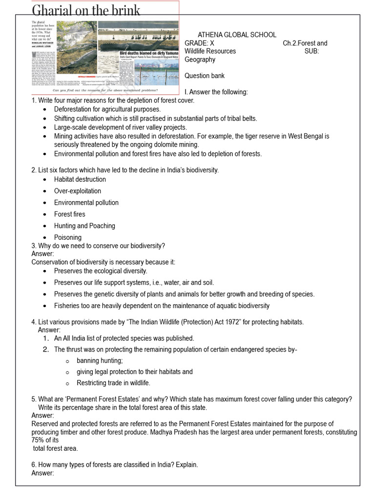 G 10 GCH 2 QB | PDF | Biodiversity | Forests