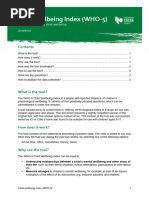 The World Health Organisation - Five Well-Being Index (WHO-5) | PDF