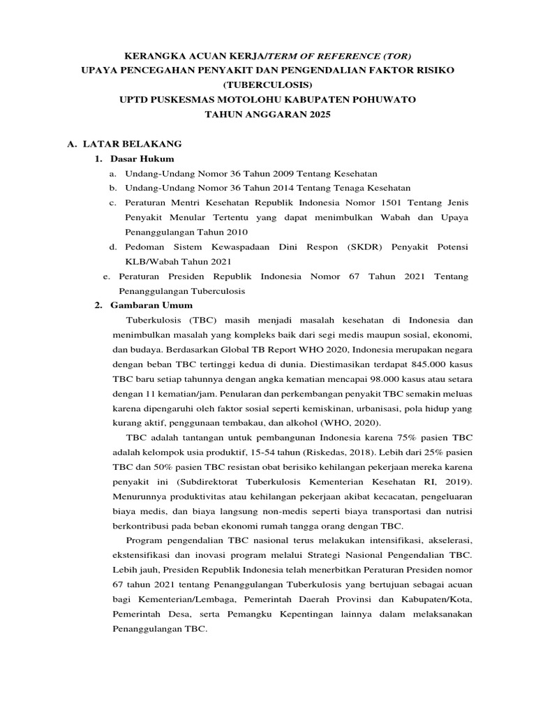 TOR Dan RAB TBC | PDF