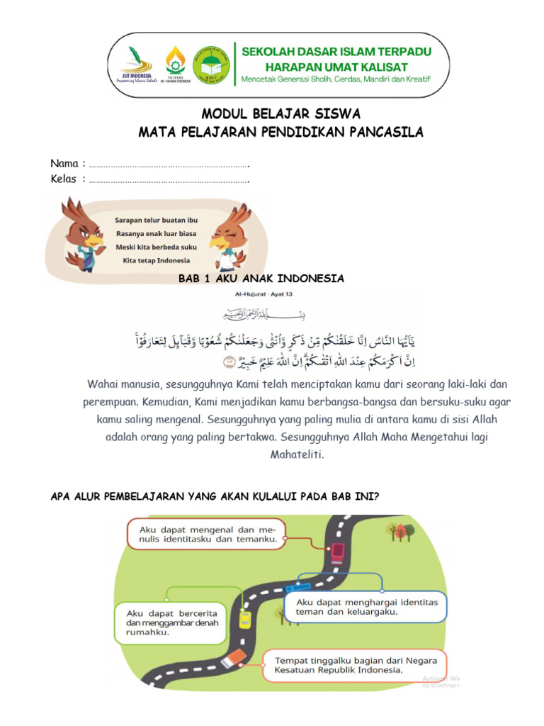 Modul Belajar Pancasila Kelas Siswa | PDF | Pengembangan Diri | Karier ...