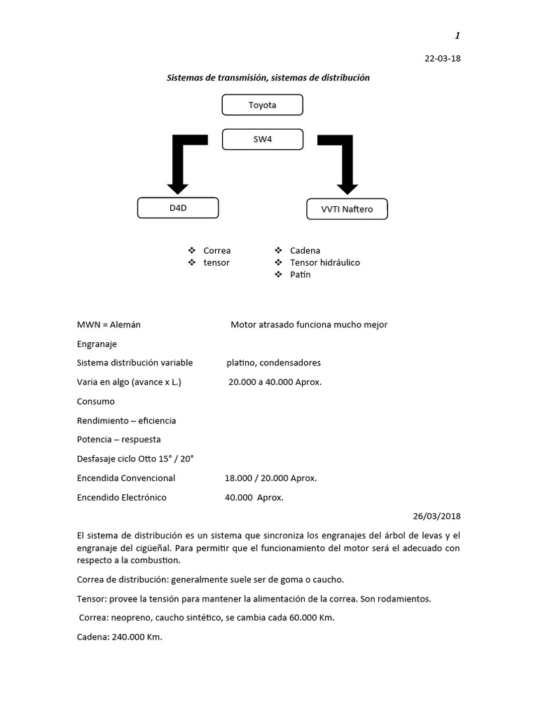 sistemas de transmision y distribucion | PDF | Motores | Motor de combustión interna