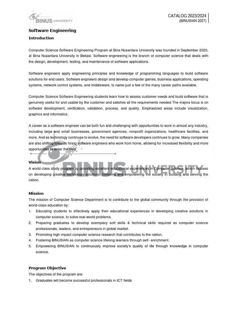 SOCS Software-Engineering-2023 | PDF | Computer Science | Computing