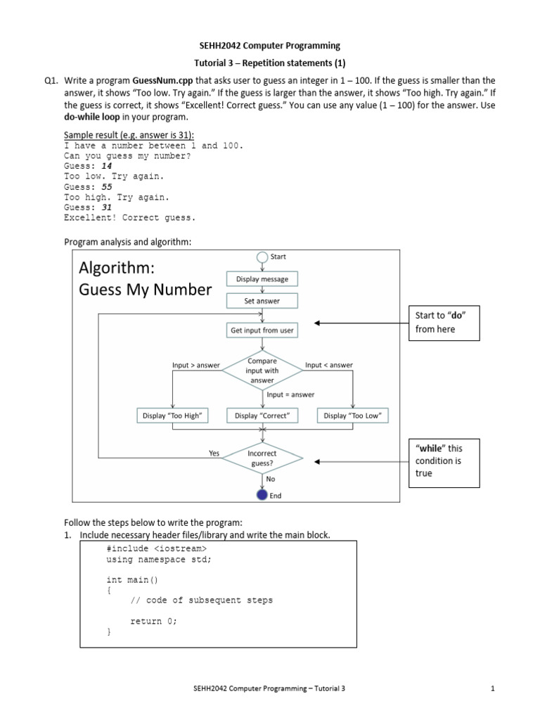 T3 - Repetition Statements | PDF | Computer Program | Programming