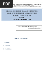 Unit - 1 Legal Method Notes | PDF | Justice | Crime & Violence