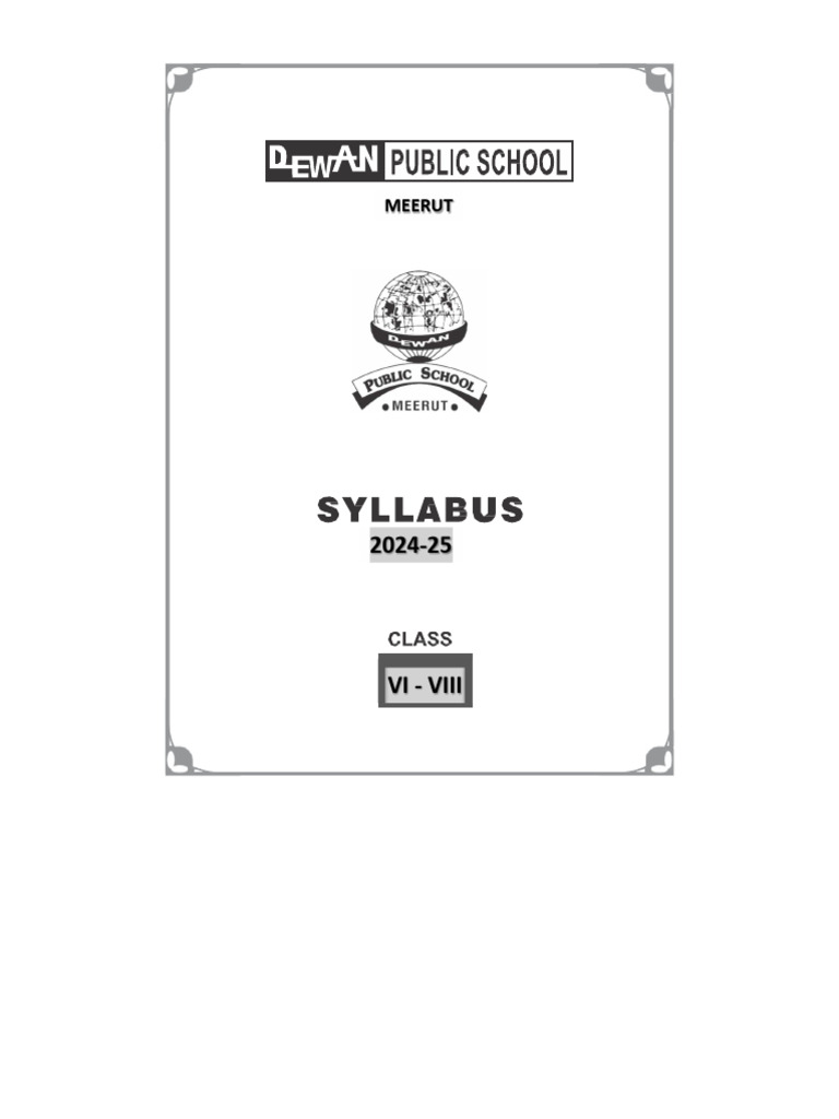 Revised Syllabus Vi-Viii 2024-25 | PDF | Adverb | Linguistics
