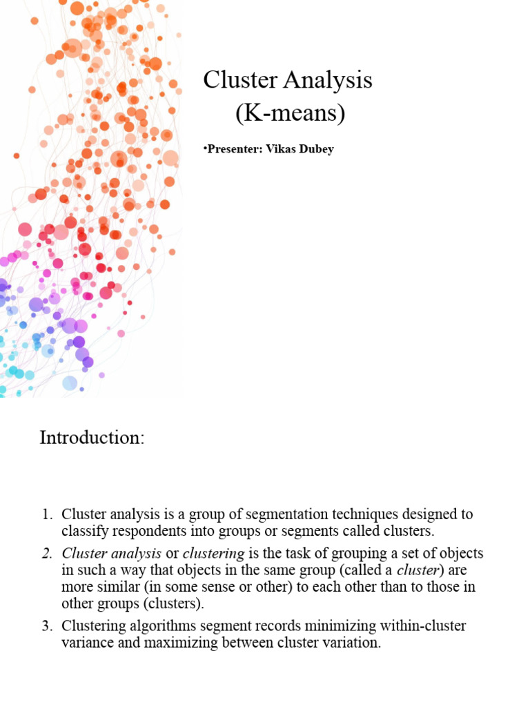 K Mean Cluster Analysis | PDF | Cluster Analysis | Applied Mathematics