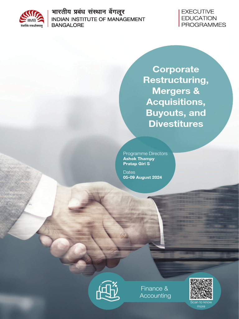 A4 Corporate Restructuring Mergers and Acquisitions and Divestitures ...