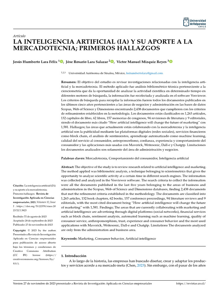 La Inteligencia Artificial Ia y Su Aporte A La Mer | PDF | Inteligencia artificial ...