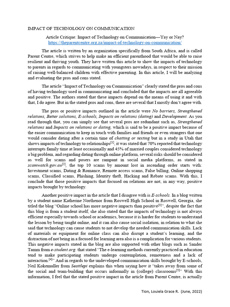 Purposive Communication Critique Paper | PDF | Educational Technology ...