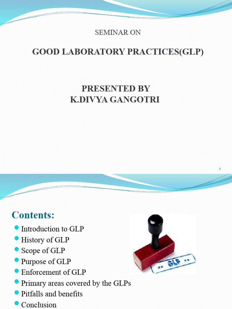 Good Laboratory Practices GLP | PDF
