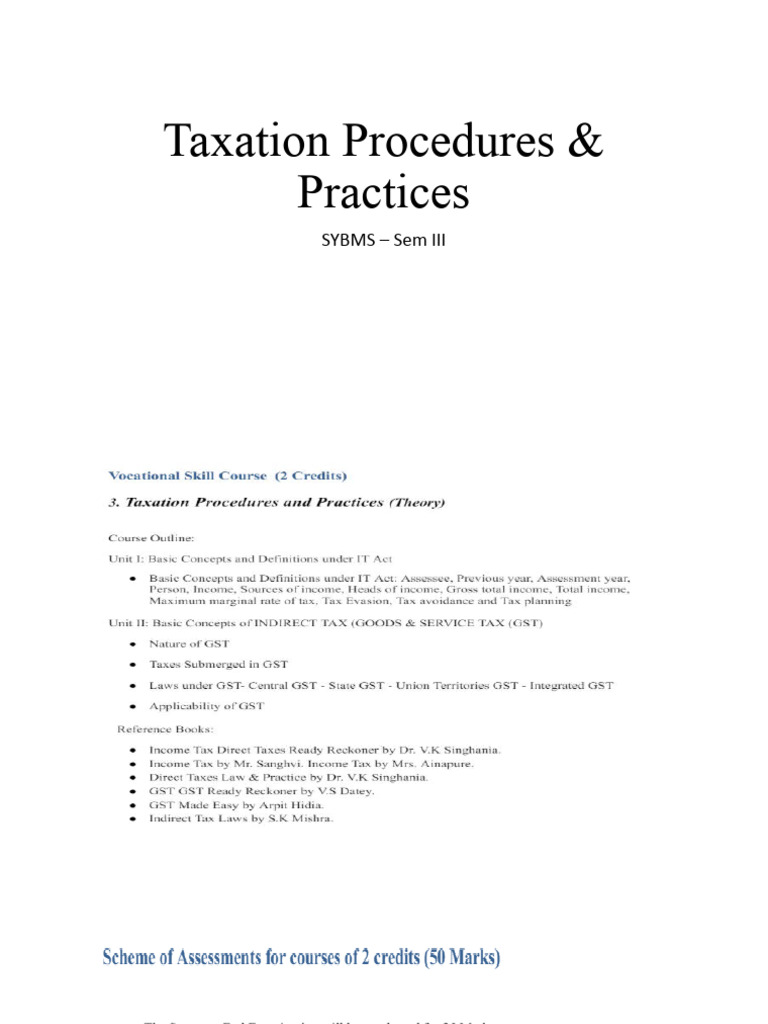 Taxation Procedures & Practices | PDF | Loans | Mortgages