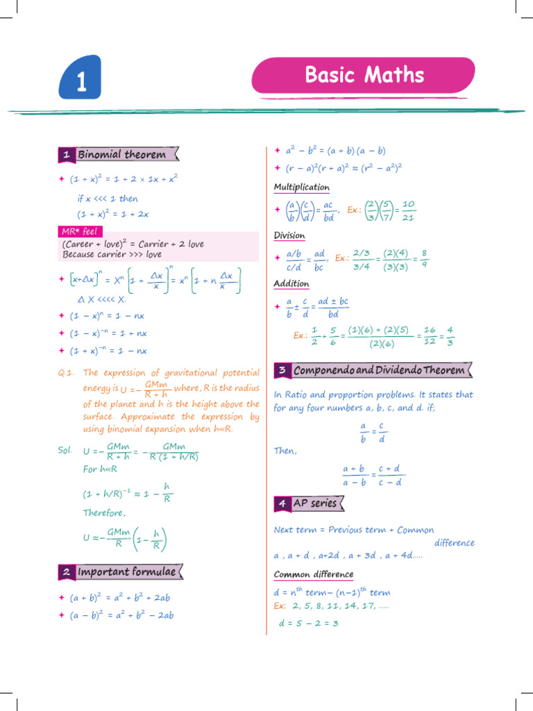 01 Basic Maths Lecture Note | PDF | Mathematics
