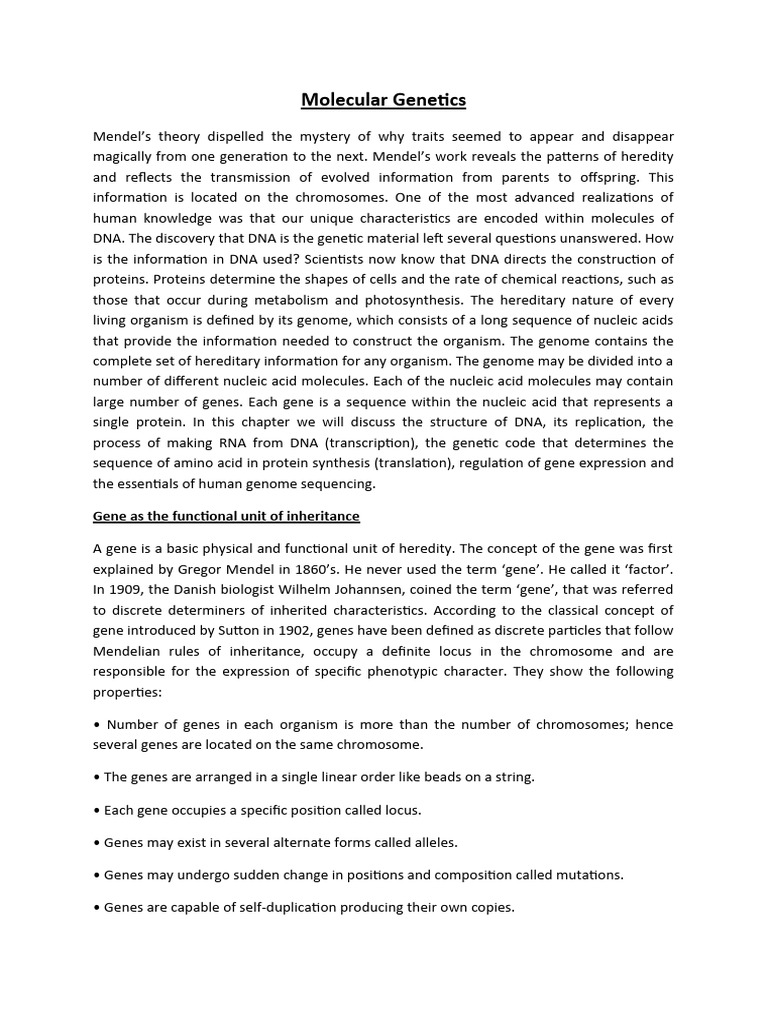 Modular Genetics | PDF | Gene | Heredity
