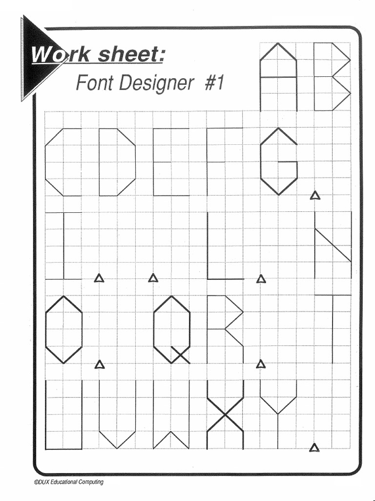 Font Design - Worksheet #1 | PDF