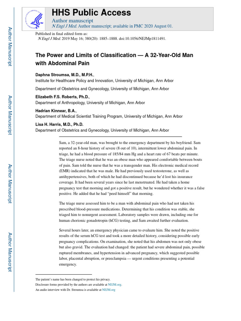 The Power and Limits of Classification - A 32-Year-Old Man with ...