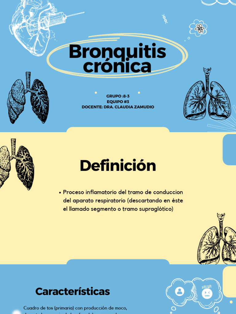 Presentación Bronquitis Crónica | PDF | Pulmón | Especialidades Medicas