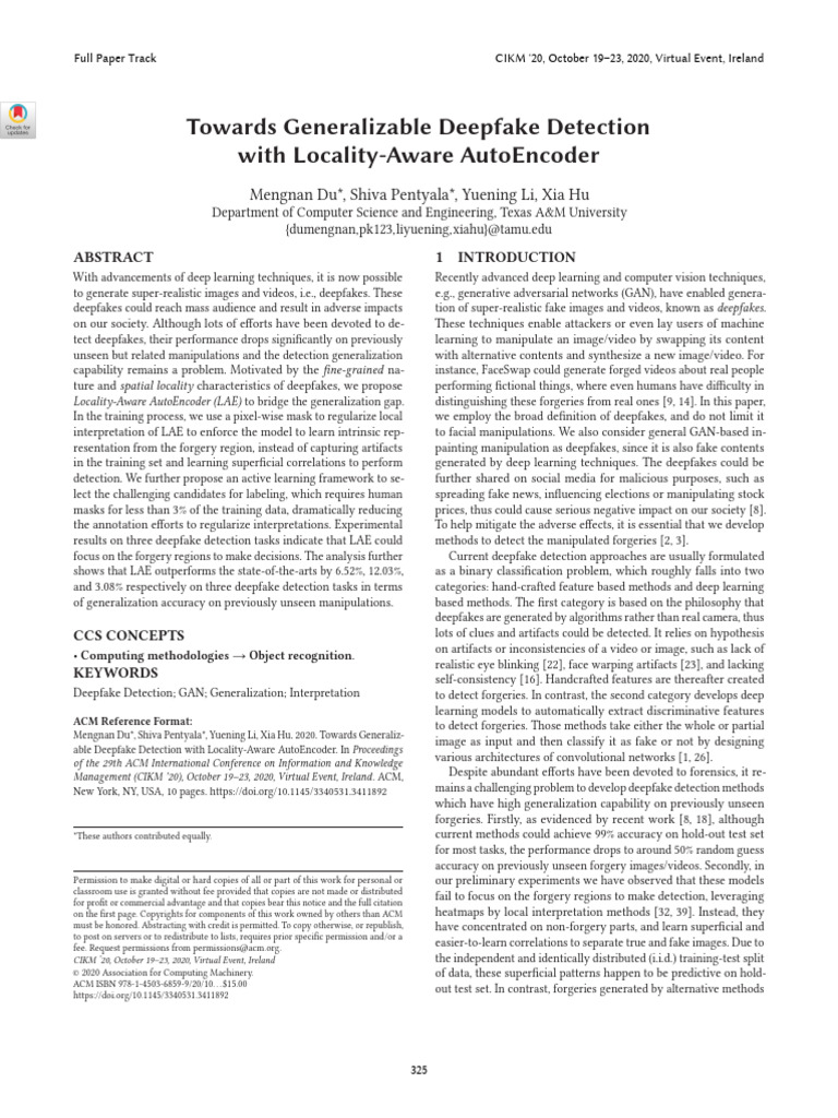 Towards Generalizable Deepfake Detection | PDF | Deep Learning | Learning