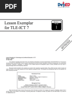 Lesson Exemplar For Technology Livelihood Education - Information and Communication Technology 7 ...