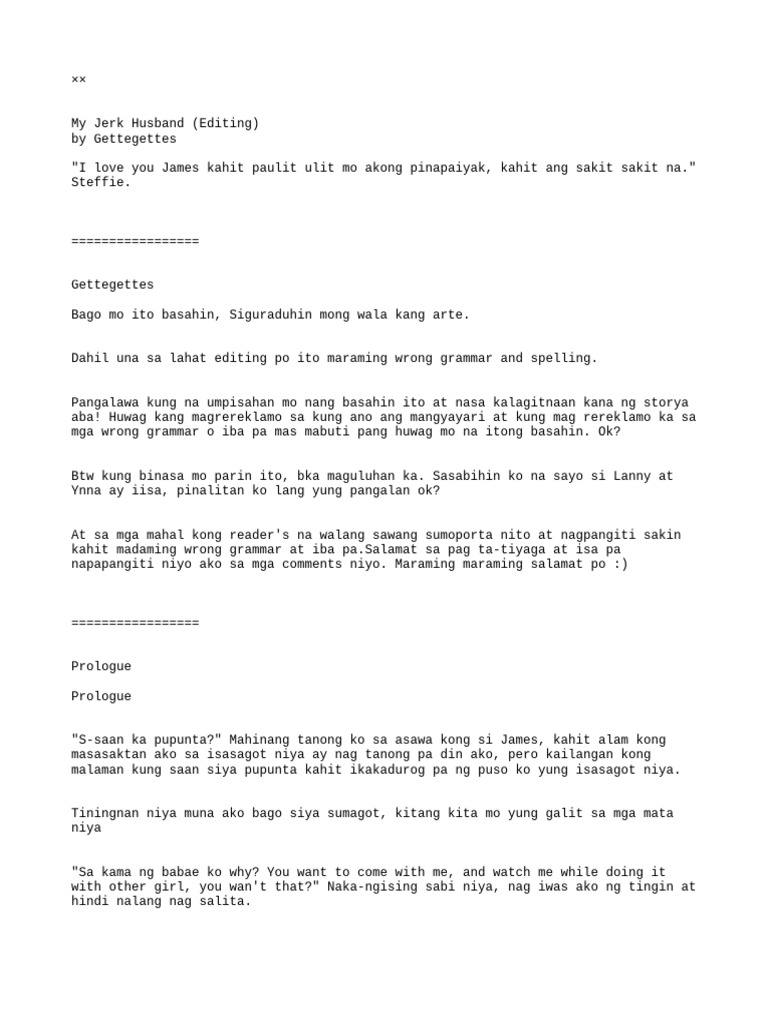 My Jerk Husband Pdf