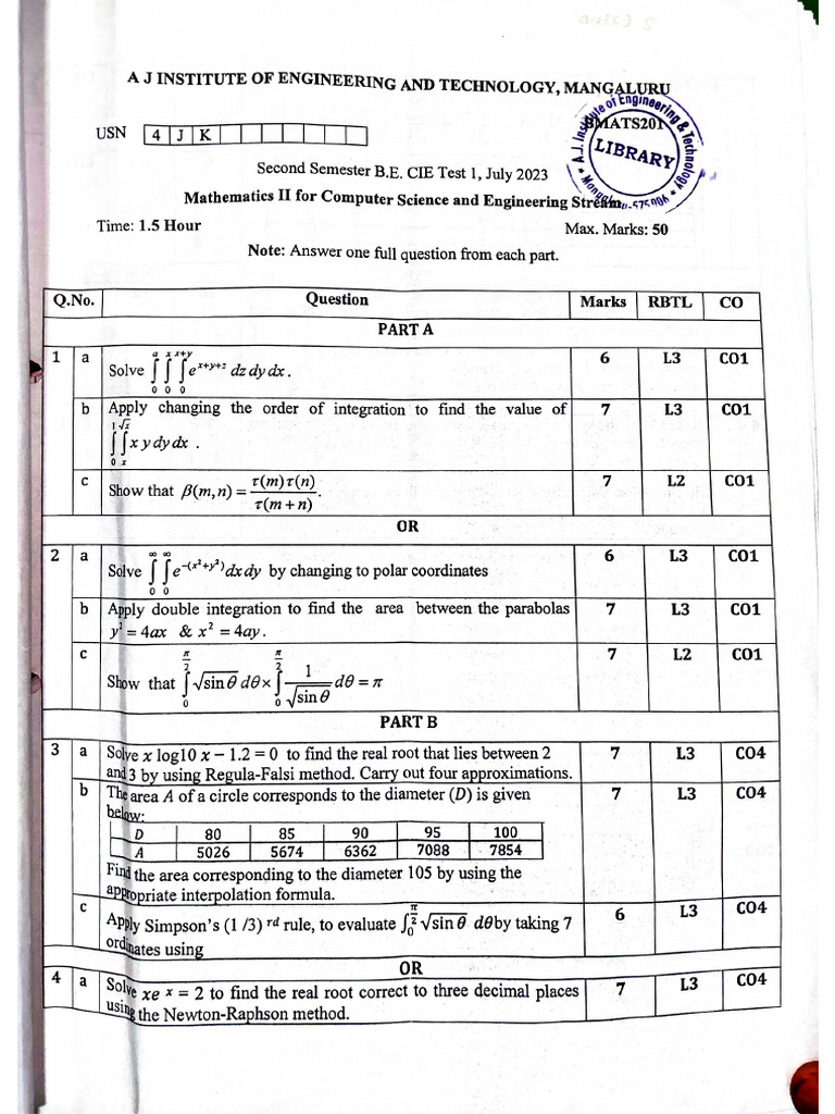 maths questions test 1 | PDF maths questions test 1 | PDF