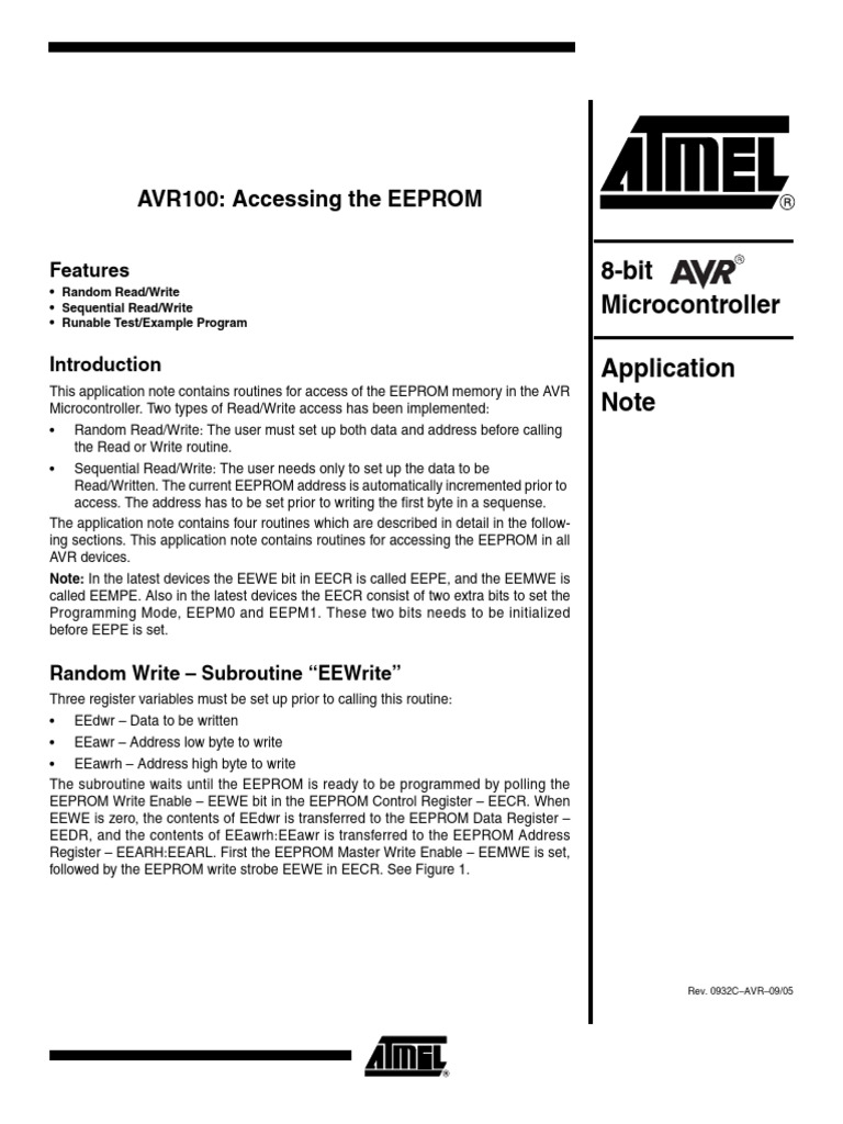 Accessing The EEPROM | PDF | Microcontroller | Bit